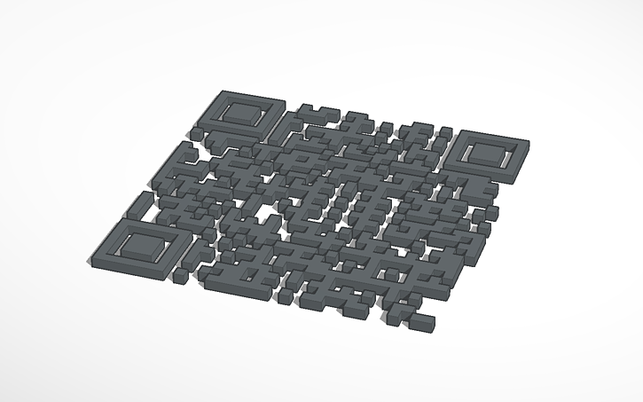 3D design QR code - Tinkercad