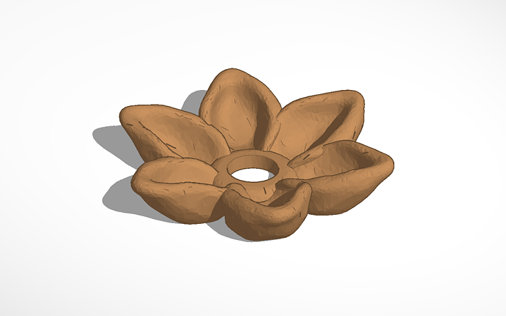 3D design 6 petal flower - Tinkercad
