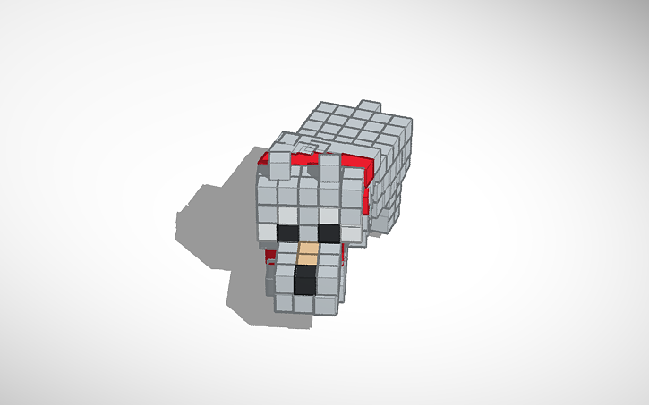 3D design minecraft dog - Tinkercad