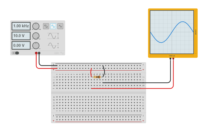 Circuit design Osciloscópio - Aula 03 - Ex.05 | Tinkercad
