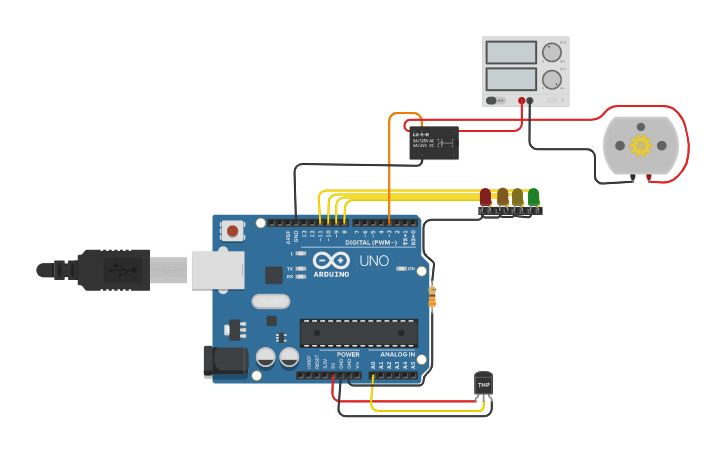 Circuit design PWM Fan Controller - Tinkercad