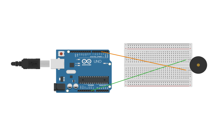 Circuit design Musica arduino - Tinkercad