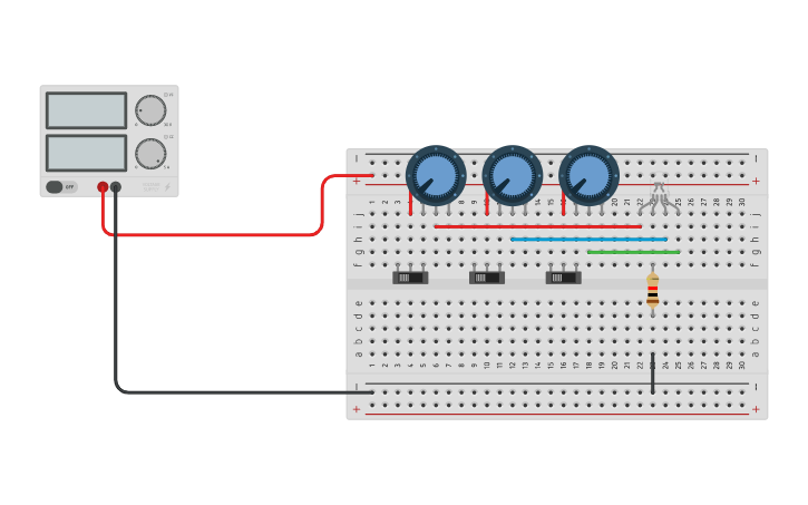 Circuit design Circuito 5: acionamento de led RGB com botão (interruptor deslizante) e ...