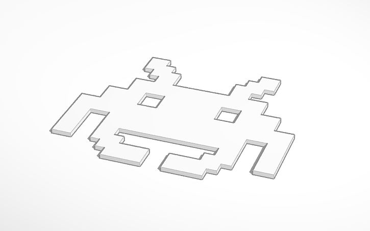 3D design Space Invader | Tinkercad