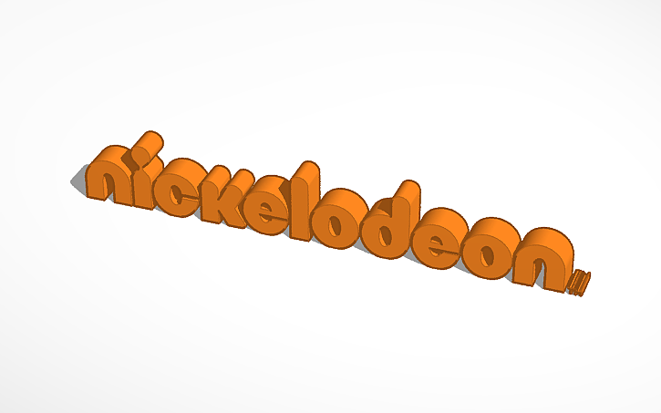 3D design Nickelodeon Logo - Tinkercad