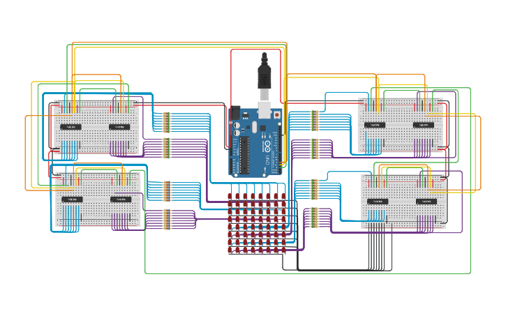 Circuit Design Interactive 8x8 Led Matrix Tinkercad