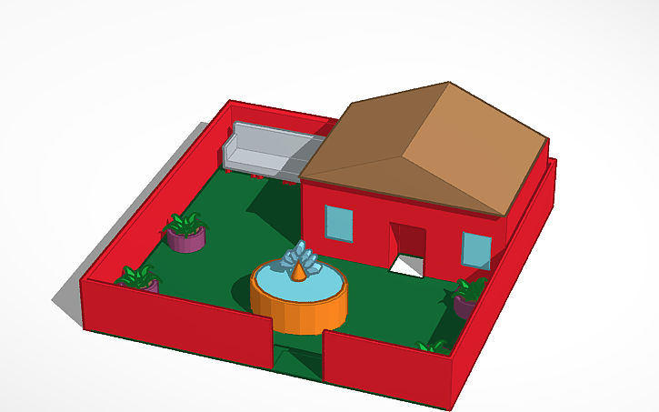 3D design HOUSE WITH A GARDEN | Tinkercad