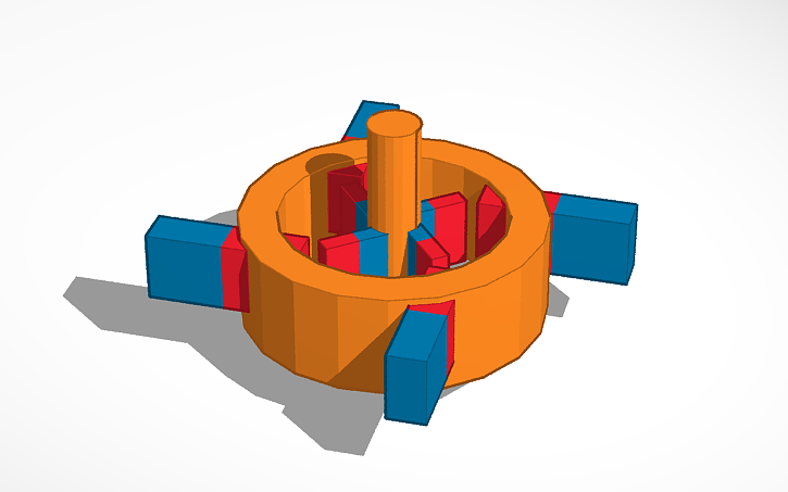 3D design Magnetic Engine - Tinkercad