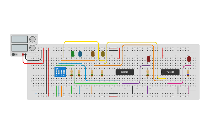 Circuit design SD AND NAND | Tinkercad