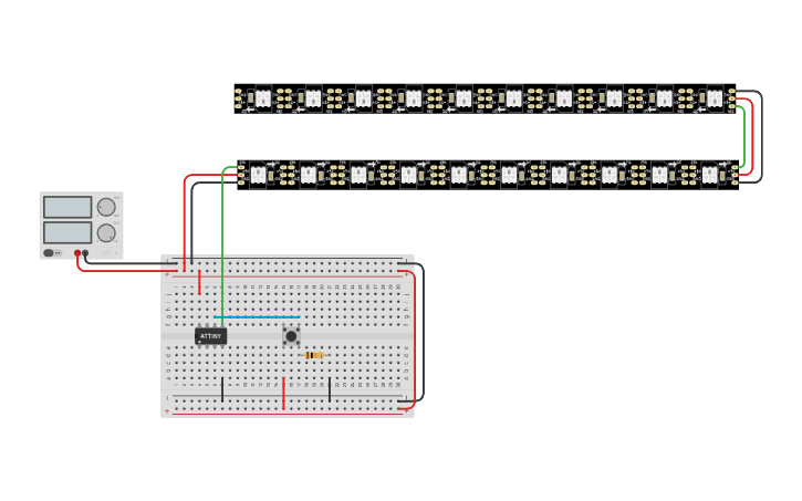 Circuit design Використання attiny - Tinkercad
