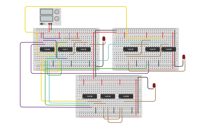 Circuit Design 2 Bit Comparator Tinkercad