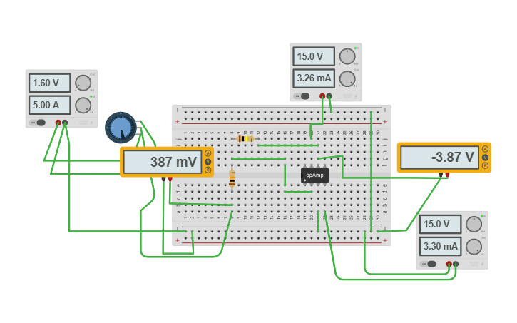 Circuit Design Inv Opamp Tinkercad