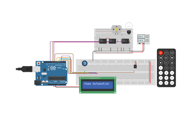 Circuit design Home Automation - Tinkercad