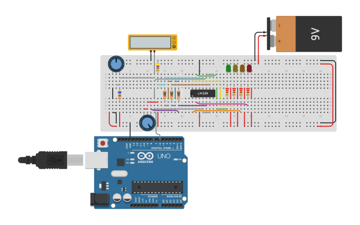 Circuit design ECG LM339 - Tinkercad