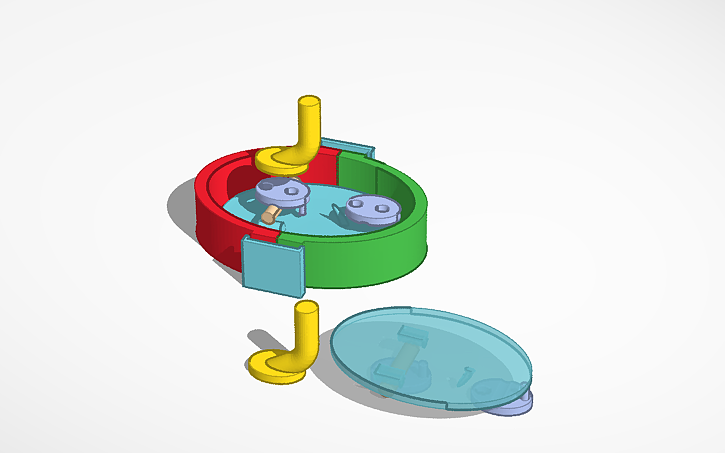 3D design belt buckle casting flask - Tinkercad