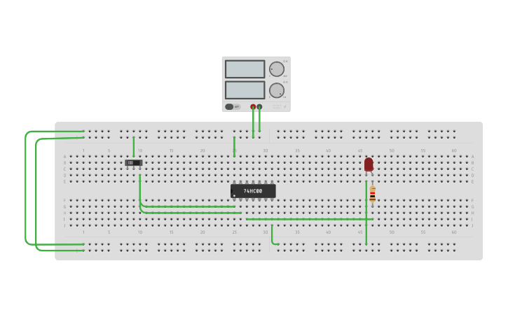 Circuit Design Not Gate Using Nand Gate Tinkercad