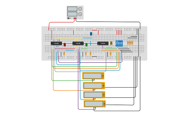 Circuit design ECEN 101 Digital Logic - Tinkercad