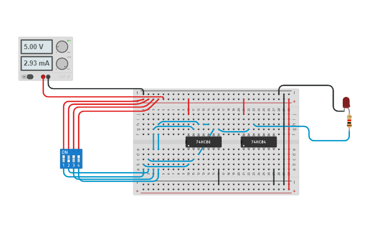 Circuit Design 4 Bit Odd Parity Generator Cum Checker Tinkercad