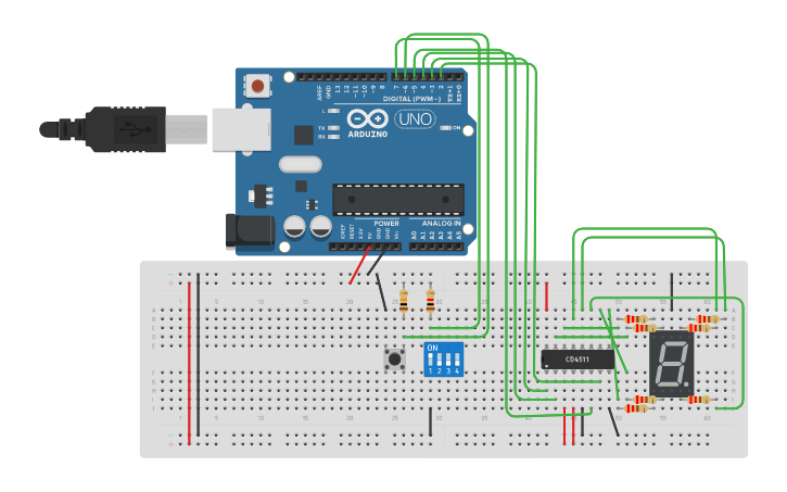 Circuit Design Arduino Counter Timer Tinkercad