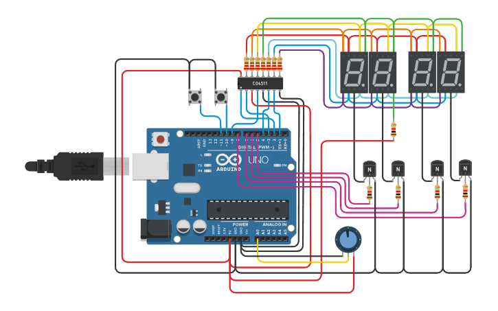Circuit design Medidor de PH - Tinkercad