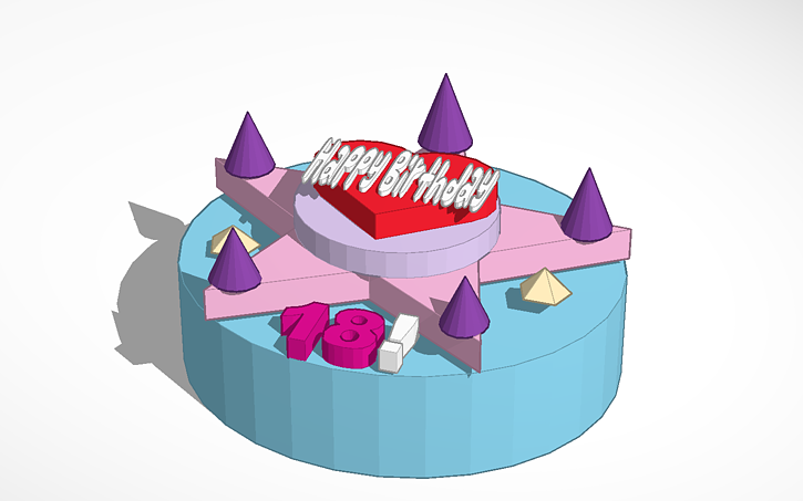 3D design birthday - Tinkercad