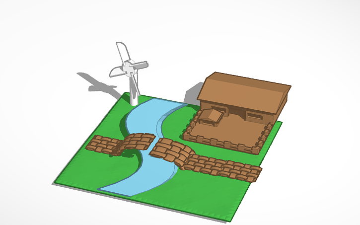 3D design The house by the river - Tinkercad