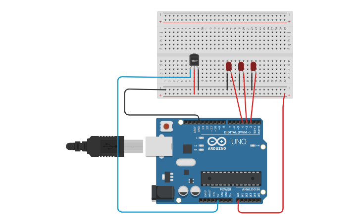 Circuit design temperature_sensor - Tinkercad