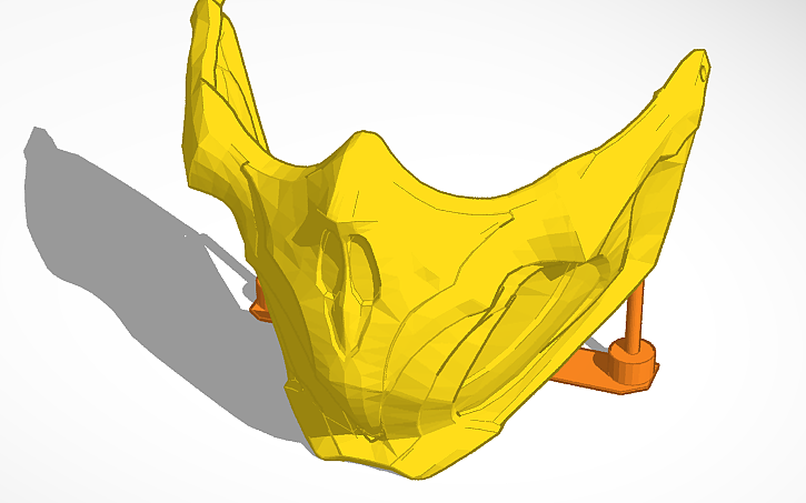 3D design scorpion mask - Tinkercad