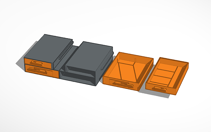 3D design Double Drawers REMIX - Tinkercad