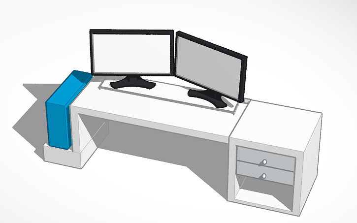3D design Mesa pra computador - Tinkercad