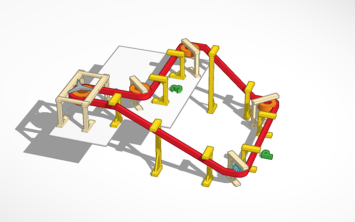 3D design overhead conveyor - Tinkercad