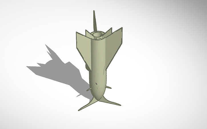 3D design Large Estes Model Rocket - Tinkercad