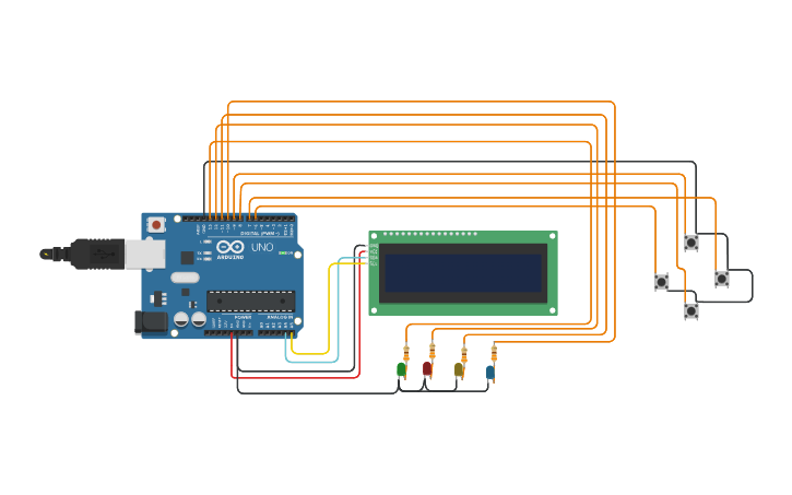 Circuit design lcd i2c menu - Tinkercad