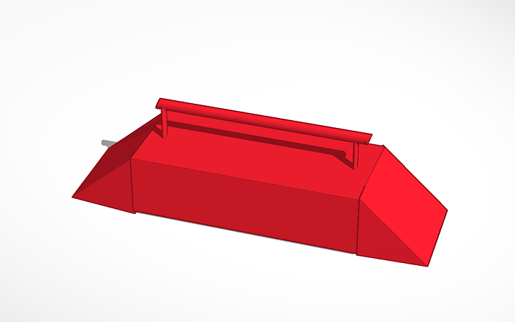 3D design Tech Deck grind rail - Tinkercad