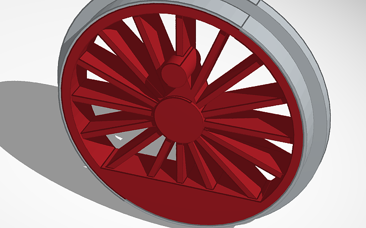 3D design train wheel - Tinkercad