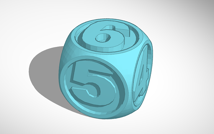 3D design Lesson: Die on the workplane result | Tinkercad