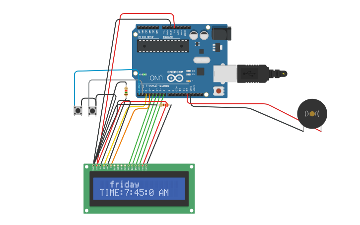 Circuit Design Tinkercad Arduino Clock Without Rtc Module Aeroarduino