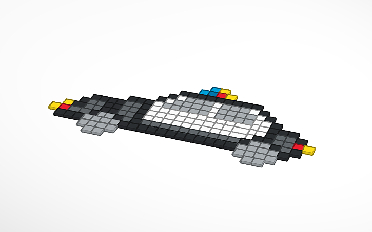 3D design Police Car Pixel Art - Tinkercad