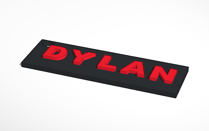 3D design KeyChain Dylan - Tinkercad