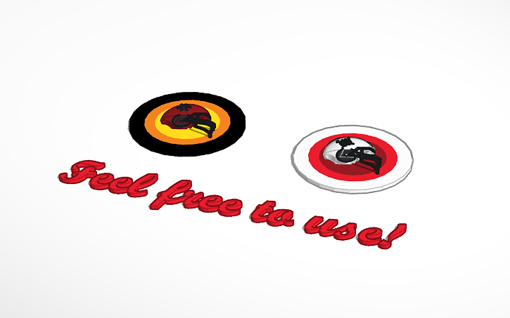 3D design Football Checker pieces - Tinkercad