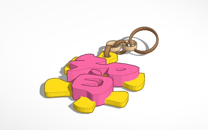 3D design Key Ring - Tinkercad