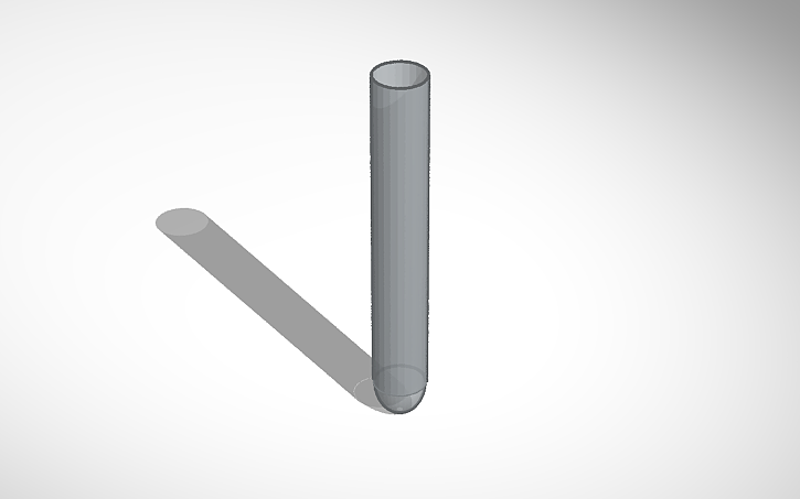 3D design test tube - Tinkercad