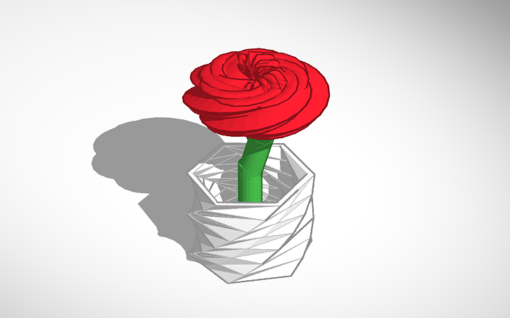 3D design rose - Tinkercad