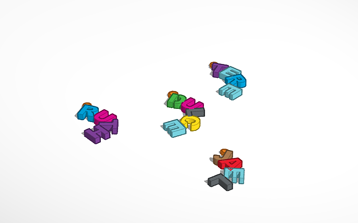 3D design Create Your Name From Letters | Tinkercad