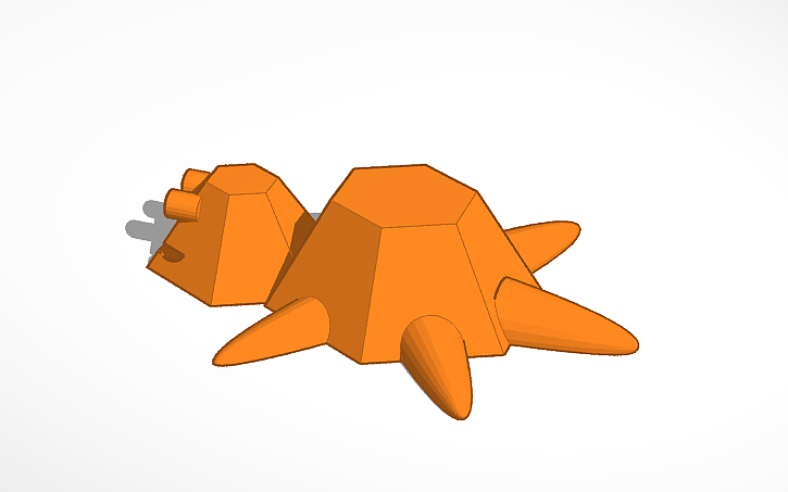 3D design cute little turtle | Tinkercad