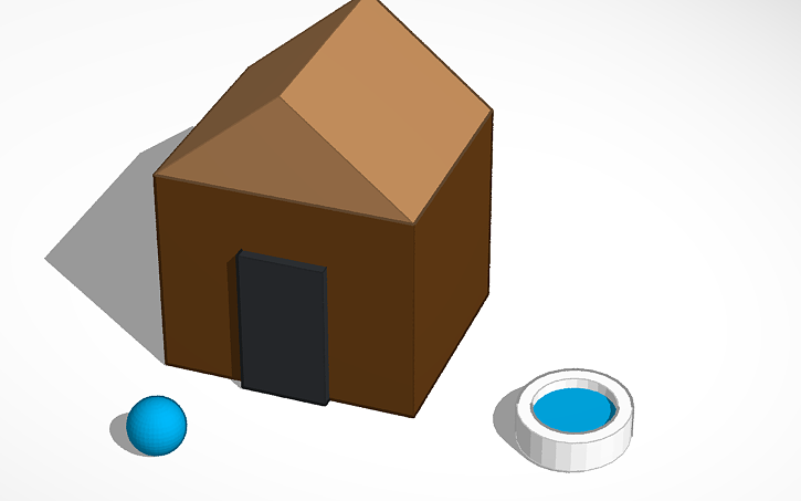 3D design dog house - Tinkercad