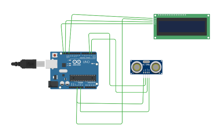 Circuit Design Distance Measuring Device Tinkercad
