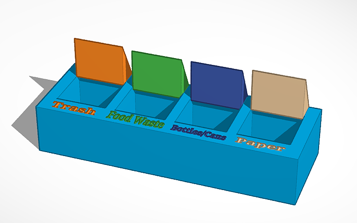 3D design Food Waste Trash Receptacle | Tinkercad