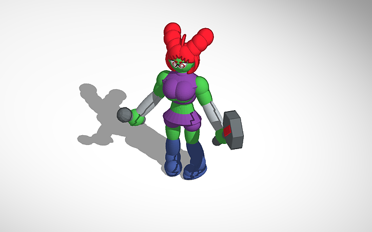 3D design Friday Night Funkin X madness tricky girl | Tinkercad