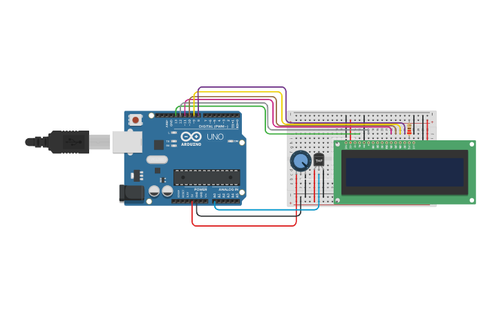 Circuit design Temp Sensor - Tinkercad